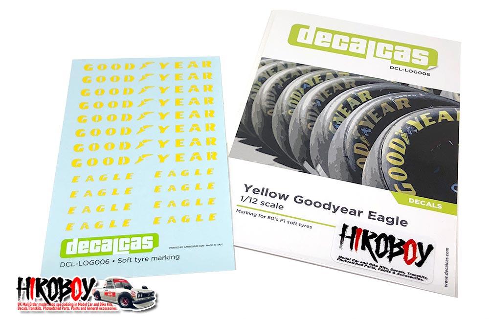1:12 Yellow Goodyear Eagle Tyre Decals | DCL-LOG006 | Decalcas