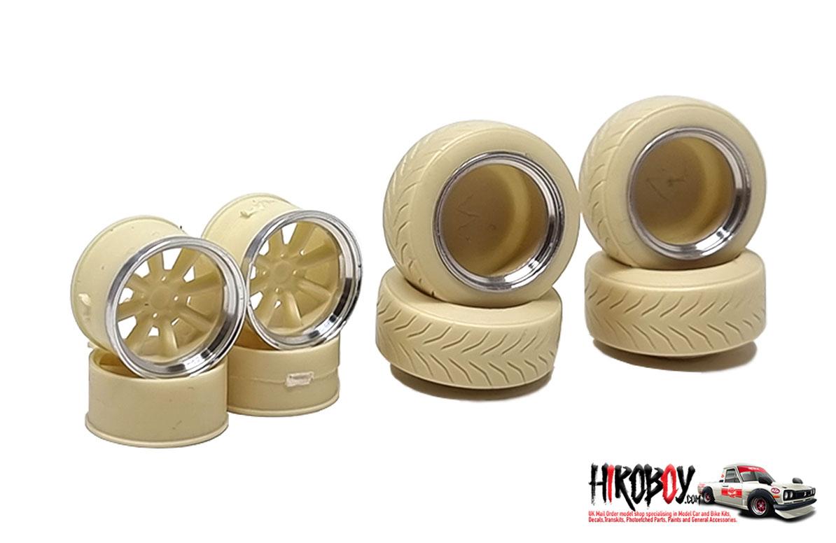 1:24 16" RS Watanabe 8 Spoke Wheels (set of 4) | SRP-027 | Studio Rosso