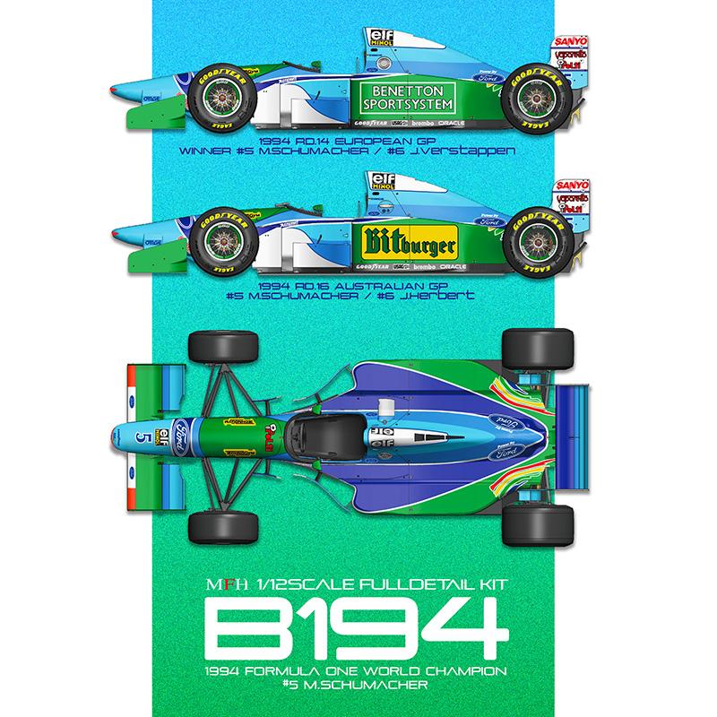 1:12 Benetton B194 - Full Detail Multi Media Kit | MFH K860 | Model ...