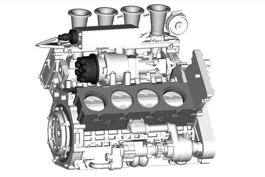 1:12 DFV Engine Kit | MFH KE003 | Model Factory Hiro