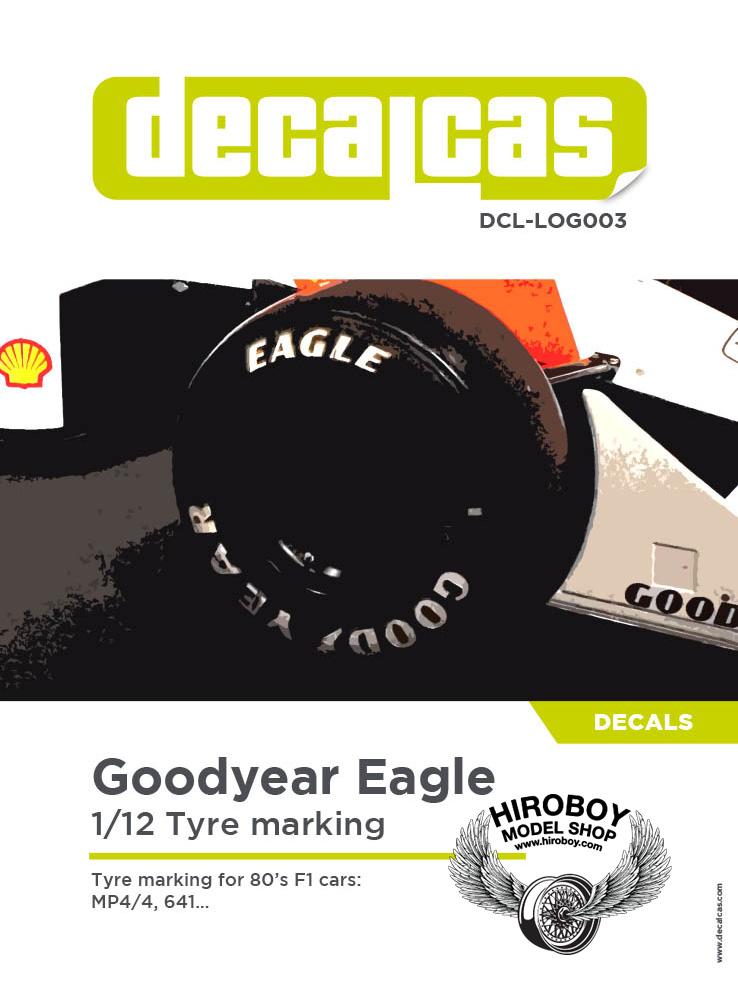1:12 Goodyear Tyre Marking Set - 1980 - 1989 Decals | DCL-LOG003 | Decalcas