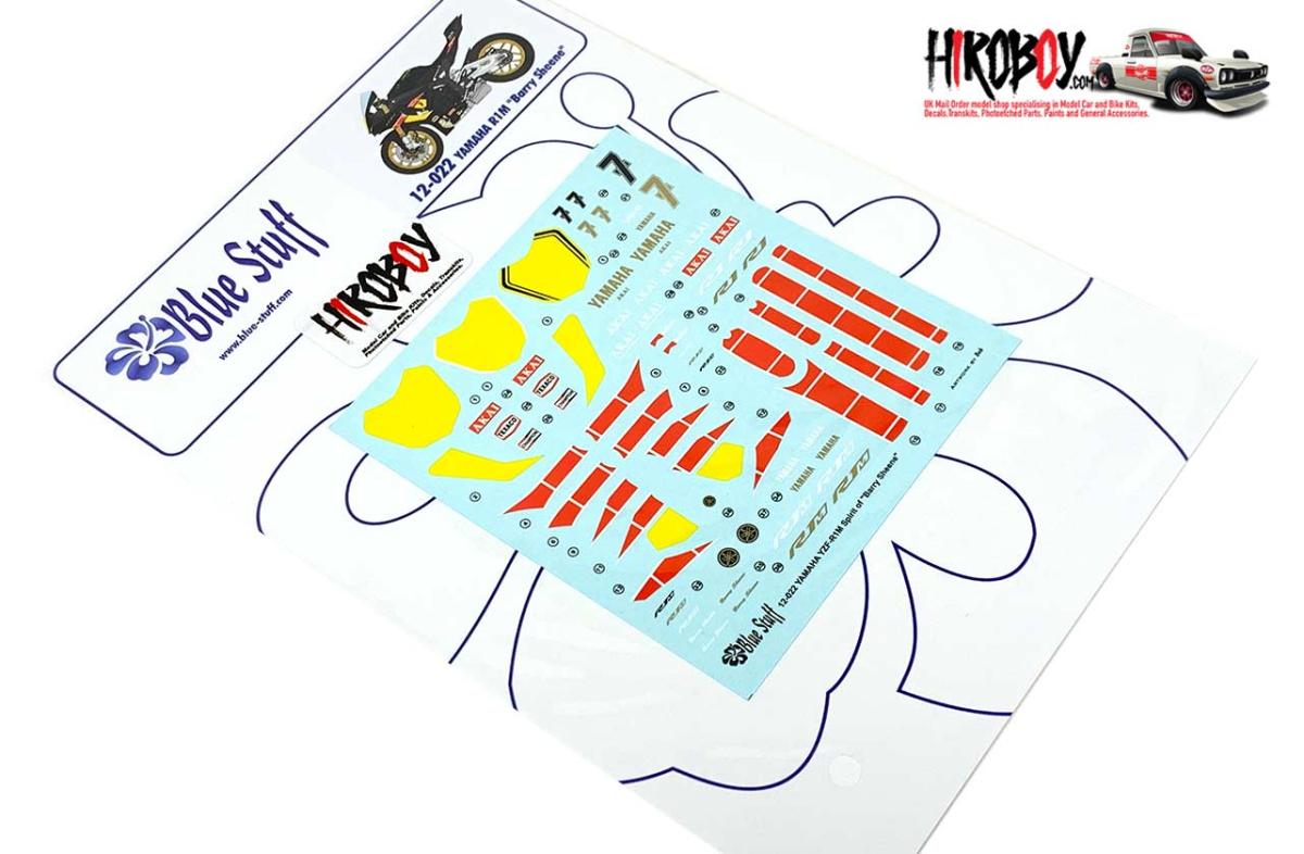 1:12 Yamaha YZF-R1M Spirit of "Barry Sheene" Decals | BS-12022 | Blue Stuff