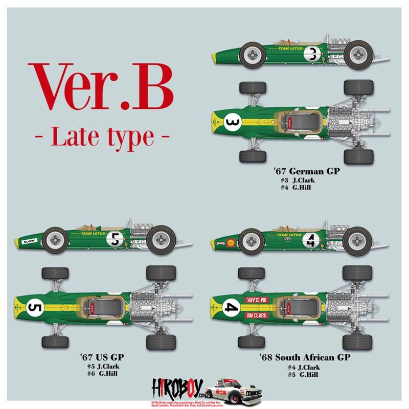 1:12 Lotus Type 49 Ver.A : Early Type - Full Detail Kit | MFH K689 ...