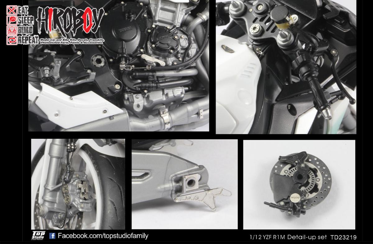1:12 YZF-R1M Detail-up Set (Top Studio) | TD23219 | Top Studio