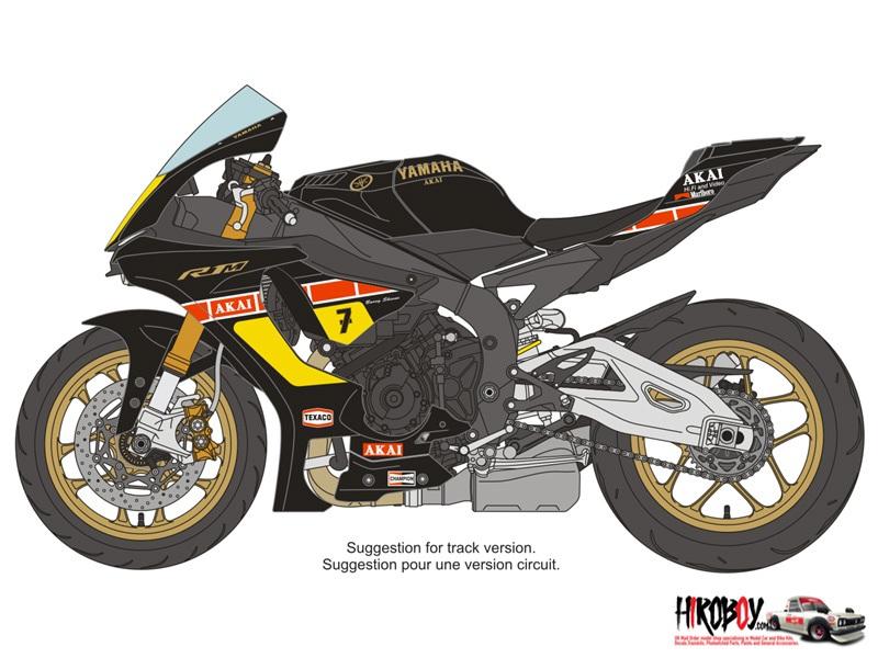 1:12 Yamaha YZF-R1M Spirit of "Barry Sheene" Decals | BS-12022 | Blue Stuff
