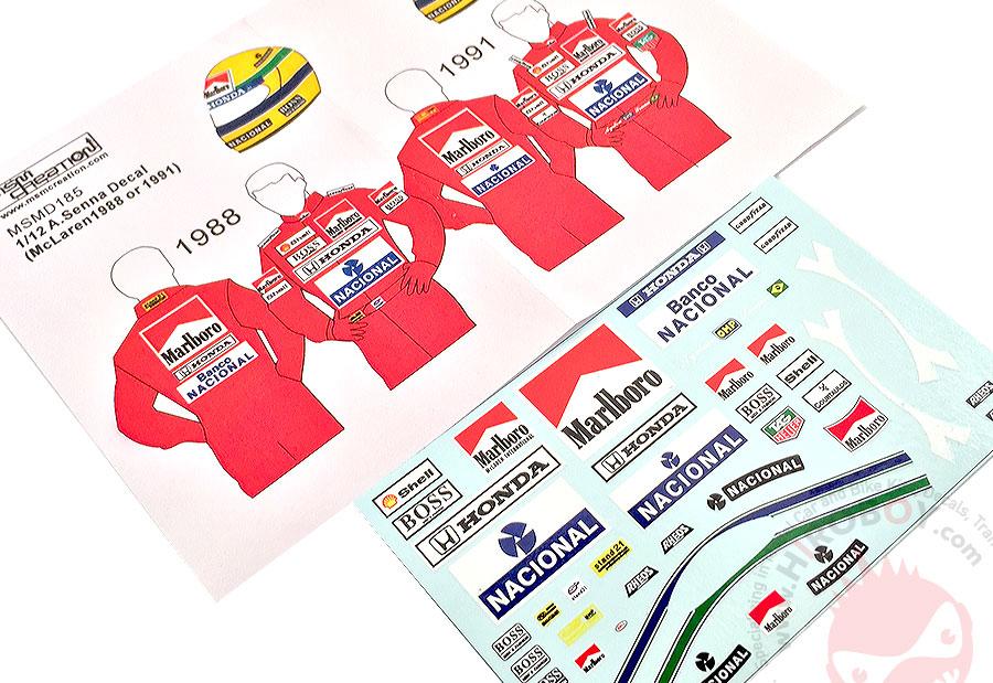 1:12 Ayrton Senna Figure Decal (Mclaren 1988 / 1991) | MSMD185 | MSM ...
