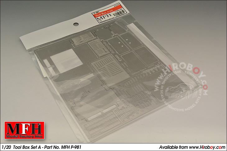 1:20 F1 Pit Scene "Tool Box Set A" - P981 | MFH P981 | Model Factory Hiro