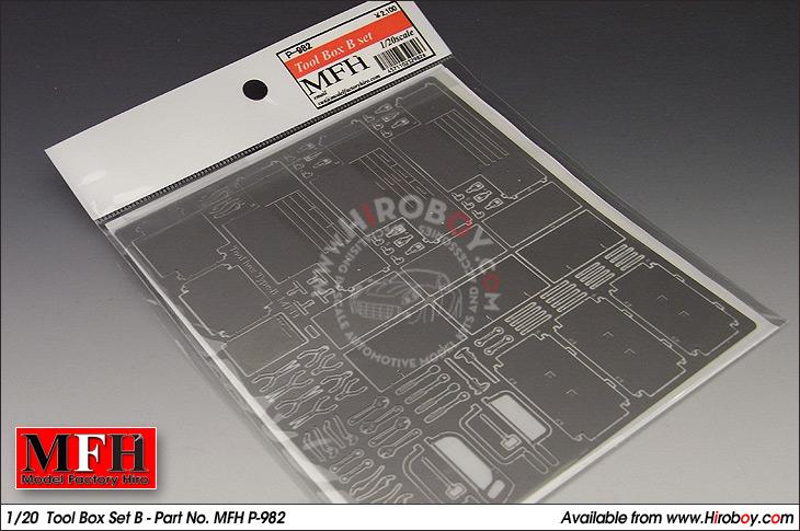1:20 F1 Pit Scene "Tool Box Set B" - P982 | MFH P982 | Model Factory Hiro