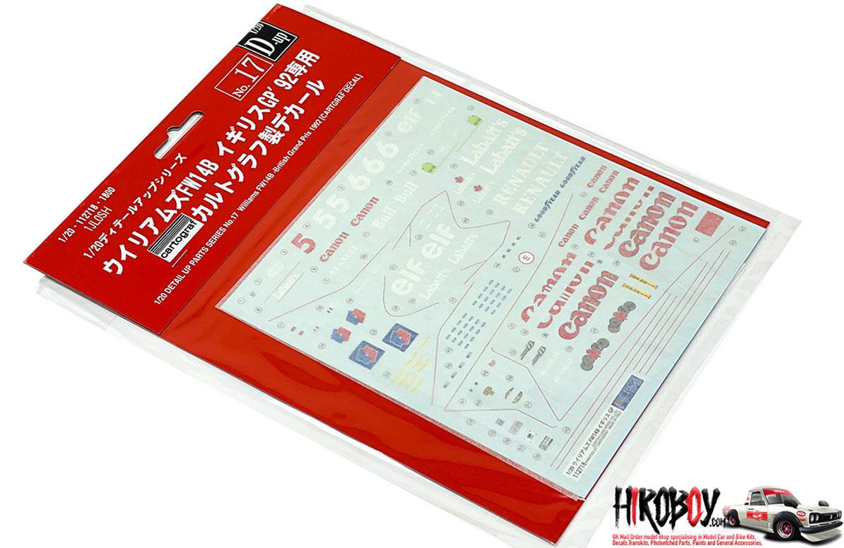 1:20 Williams FW14b British GP 1992 Cartograf Decals | FUJ-112718 | Fujimi