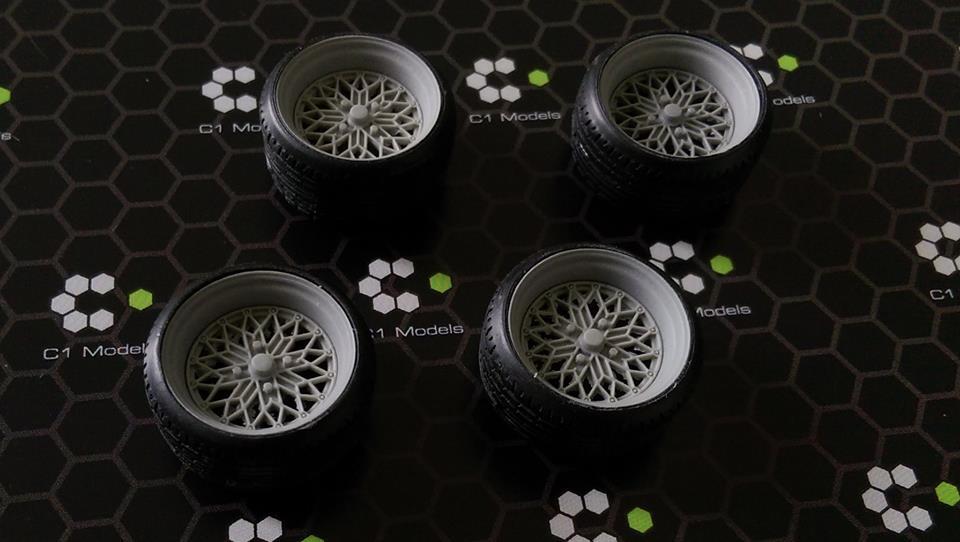 1:24 15" Star Road 'Glow Star' Wheels and Tyres | C1-WS009 | C1 Models