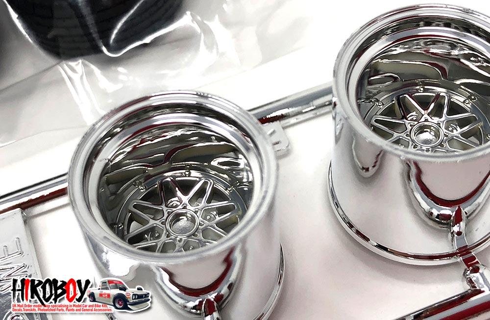 1:24 14" Work Equip Excel Wheels and Tyres | AOS-054710 | Aoshima