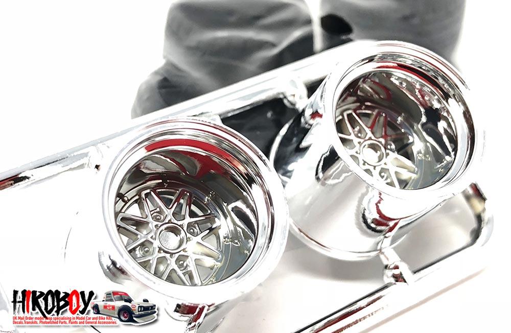 1:24 14" Work Equip Excel Wheels and Tyres | AOS-054710 | Aoshima