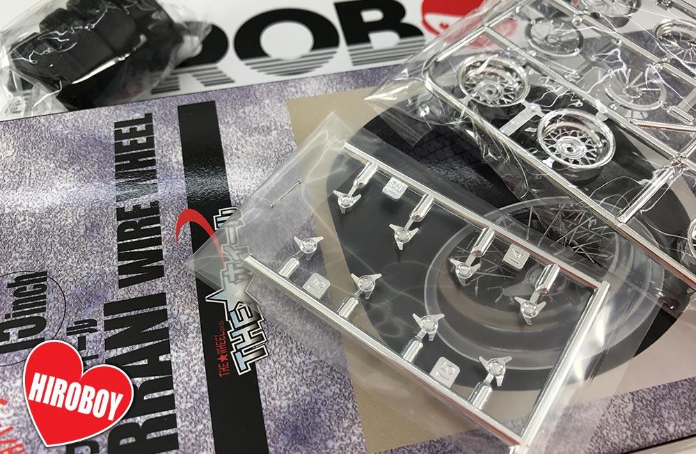 1:24 15" Borrani Wire Wheels and Tyres | FUJ-192932 | Fujimi