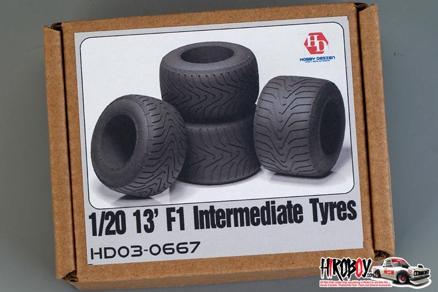 1:20 13" F1 Intermediate Tyres | HD03-0667 | Hobby Design