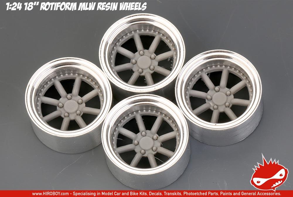 1:24 18" Rotiform MLW Resin Wheels | HD03-0466 | Hobby Design
