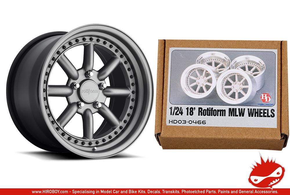 1:24 18" Rotiform MLW Resin Wheels | HD03-0466 | Hobby Design