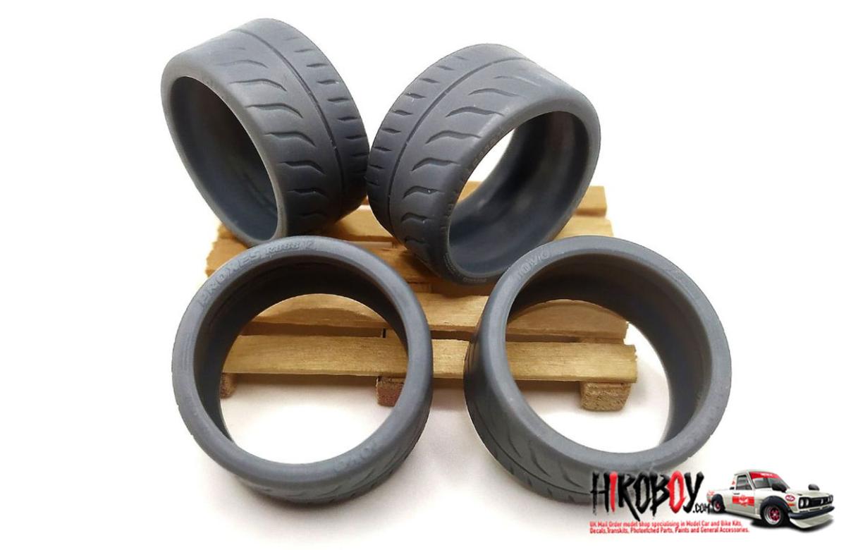 1:24 18" Semi Slick Tyres Type 1. | YMPRIM19 | yamamotomodel