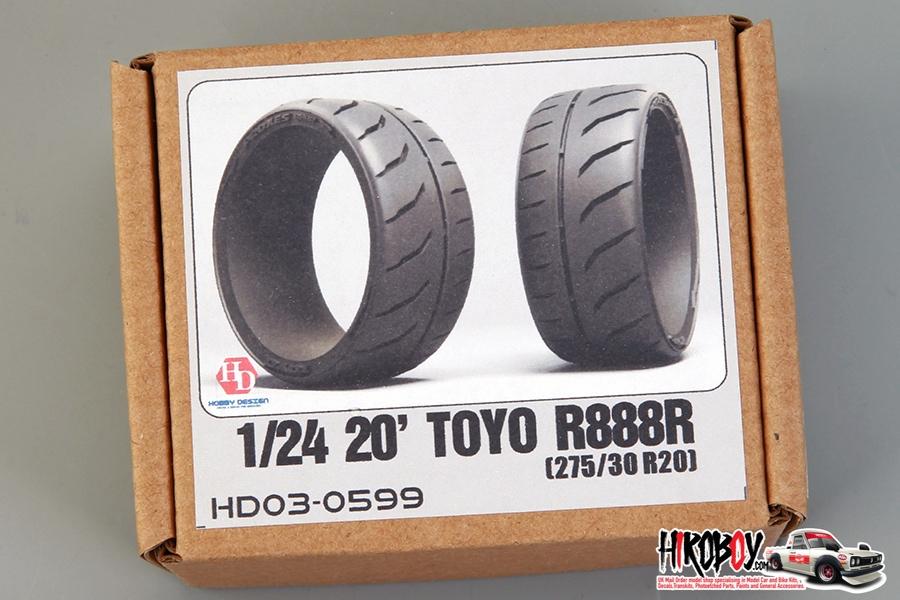 1:24 20" Toyo R888R (275/35 R20) Tyres | HD03-0599 | Hobby Design