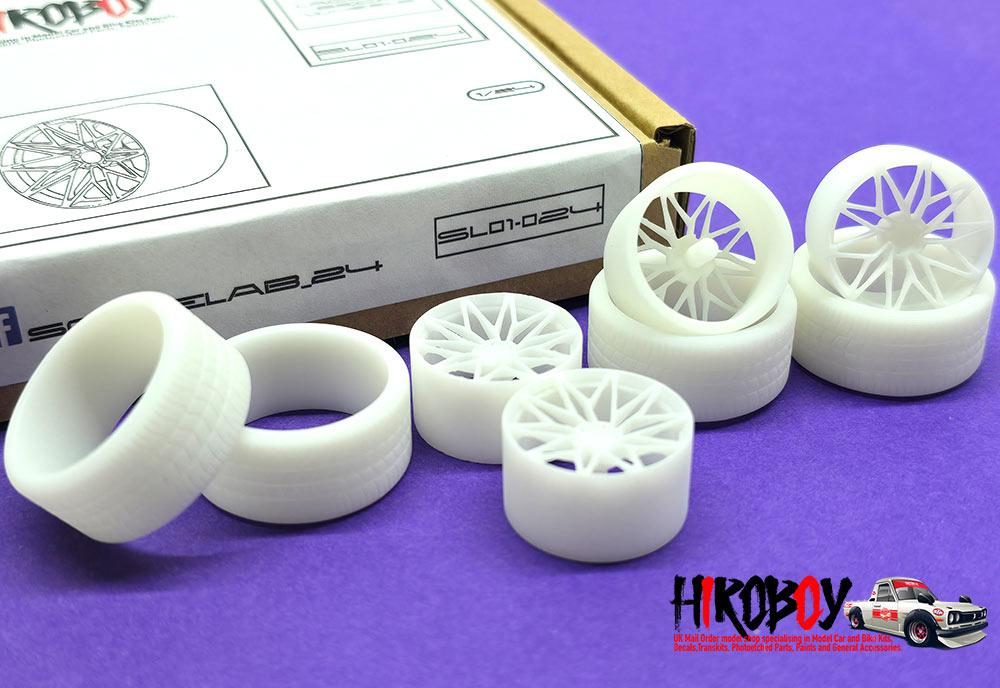 1:24 21" Laguna Seca Wheels and Resin Tyres | SL01-024 | ScaleLab_24