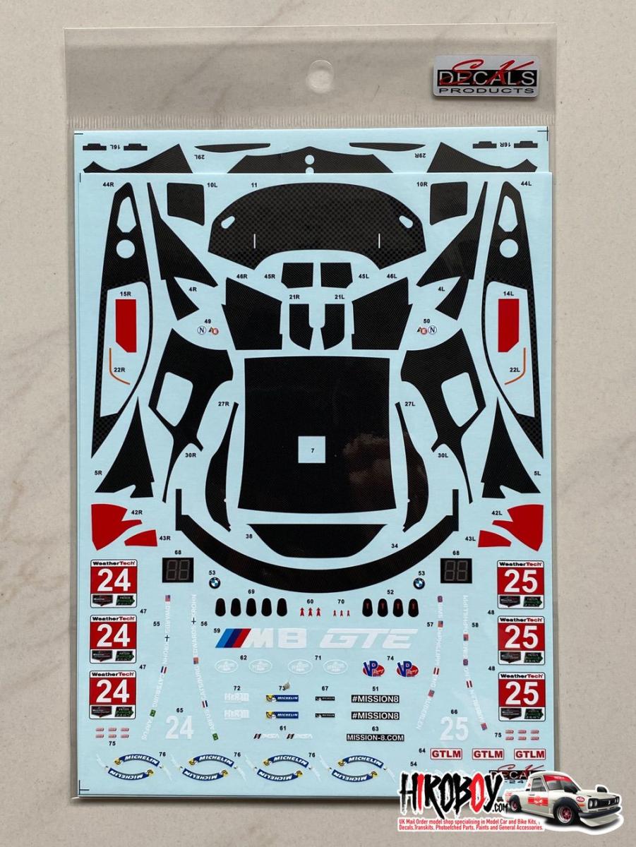 1:24 BMW M8 GTE WeatherTech SportsCar Championship Daytona 24H Decals ...