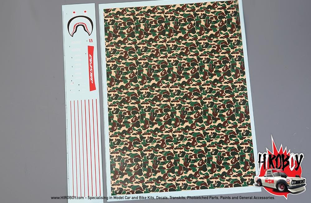 1:24 BAPE Camo Style Decals | HD04-0155 | Hobby Design