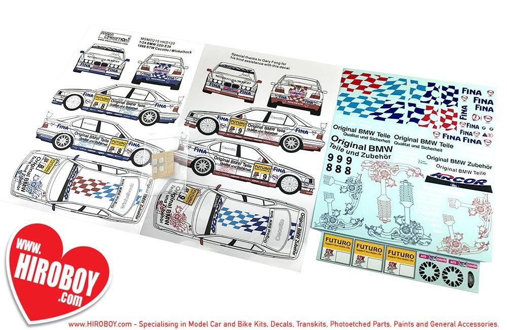 1:24 BMW 320i 1998 STW Decals (FINA) | MSMD215 | MSM Creation