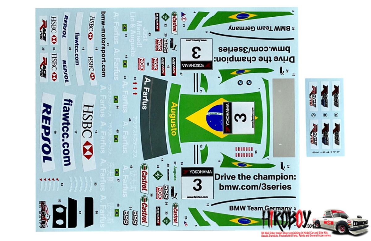 1:24 BMW 320si E90 WTCC 2008 BMW Team Germany #3 | SK24177 | S.K. Decals