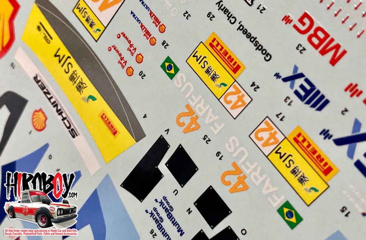 1:24 BMW M6 GT3 FIA GT World Cup Macau 19 Team Schnitzer Decals (Platz ...