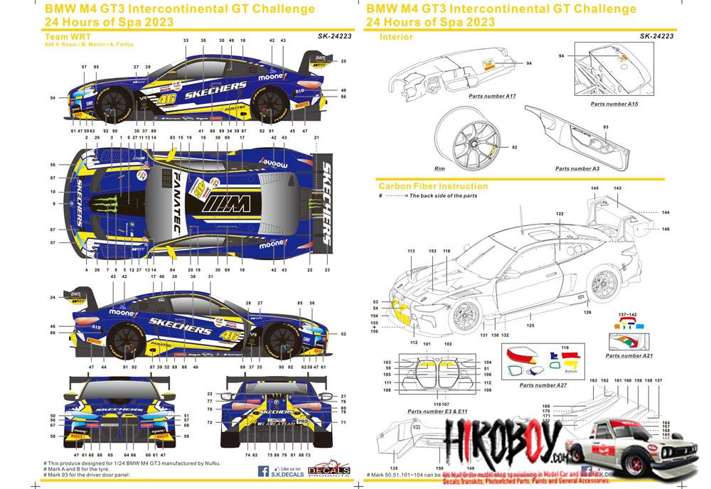 1:24 BMW M4 GT3 Intercontinental GT Challenge 24 Hours of Spa 2023 Team ...