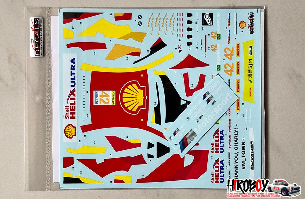 1:24 BMW M6 GT3 FIA 2018 GT World Cup Macau Winner Decals (Platz ...