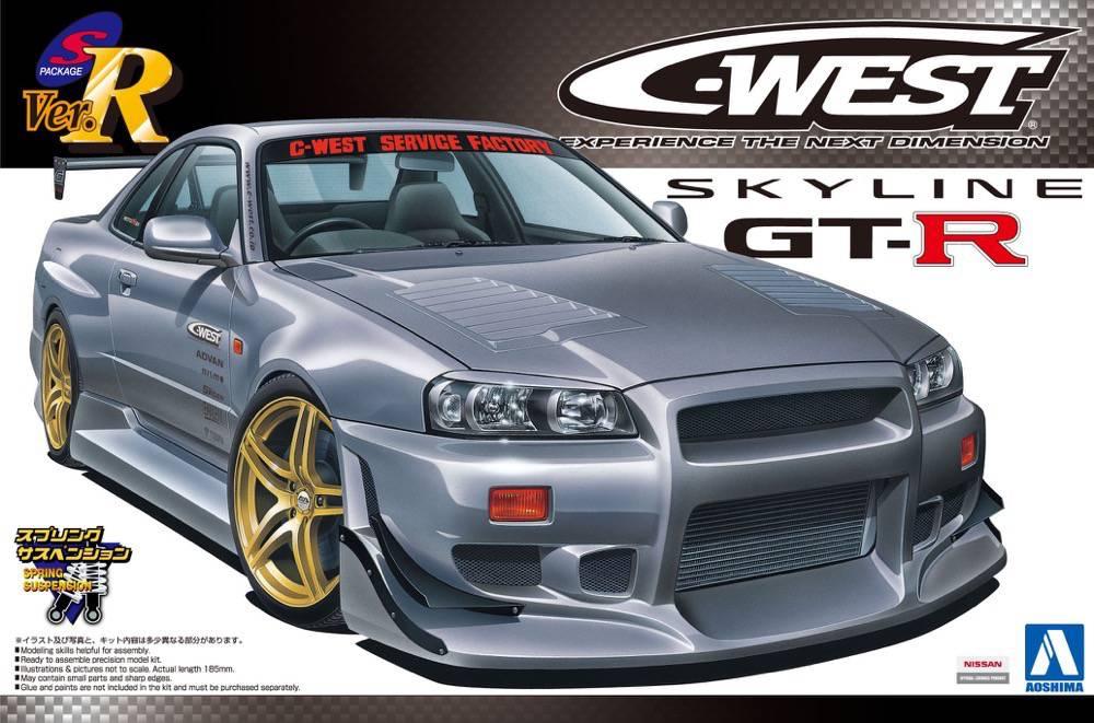 1:24 C-West Nissan Skyline R34 GT-R | AOS-041017 | Aoshima