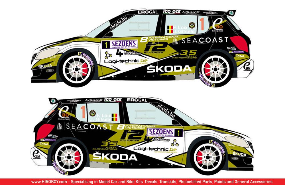 1:24 Skoda Fabia S2000 #1 Sezoens Rally 2015 Decals (Belkits) | RD24 ...