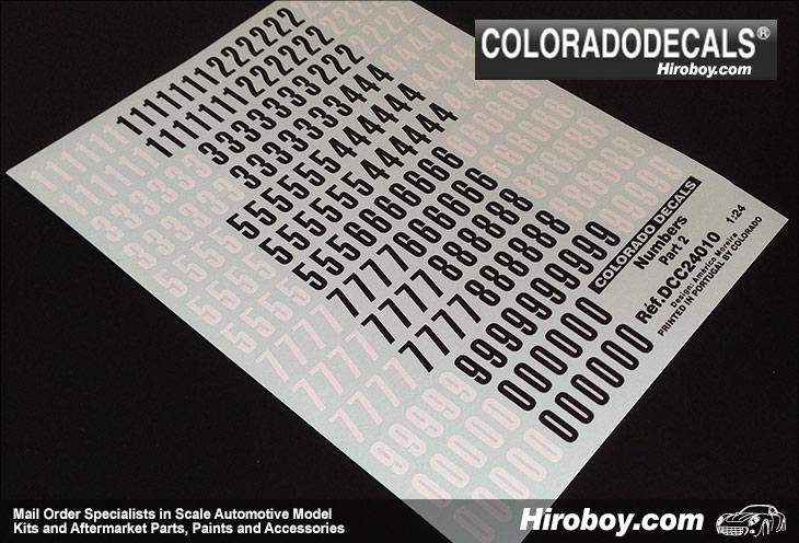1:24 Door Number Decals Part 2 Small | DCC24010 | Colorado Decals