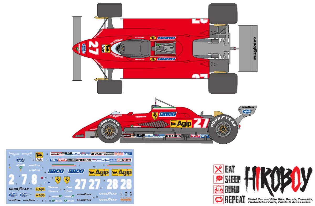 1:24 Ferrari 126C2 Sponsor Decal Set (for Protar) | SHK-D370 | Shunko ...