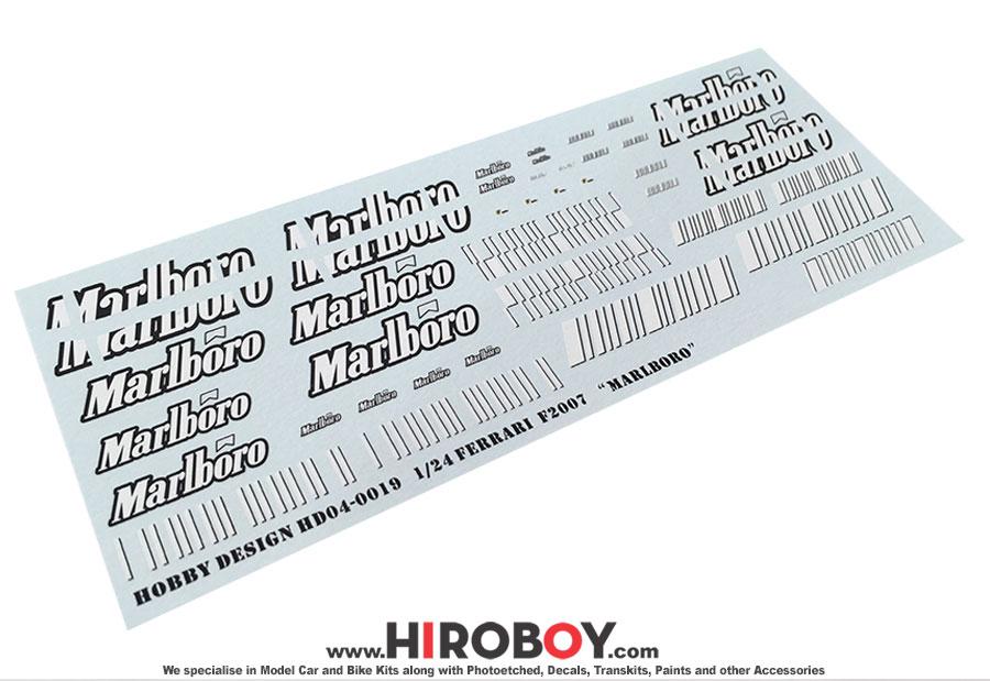 1:24 Ferrari F2007 Sponsor Decals | HD04-0019 | Hobby Design