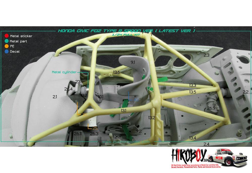 1:24 Honda Civic Fd2 Spoon (Latest ver.) | Z34 | ZoomOn