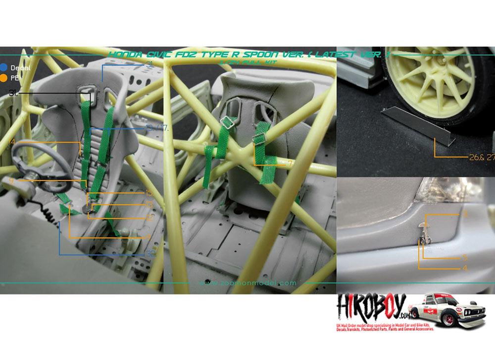 1:24 Honda Civic Fd2 Spoon (Latest ver.) | Z34 | ZoomOn