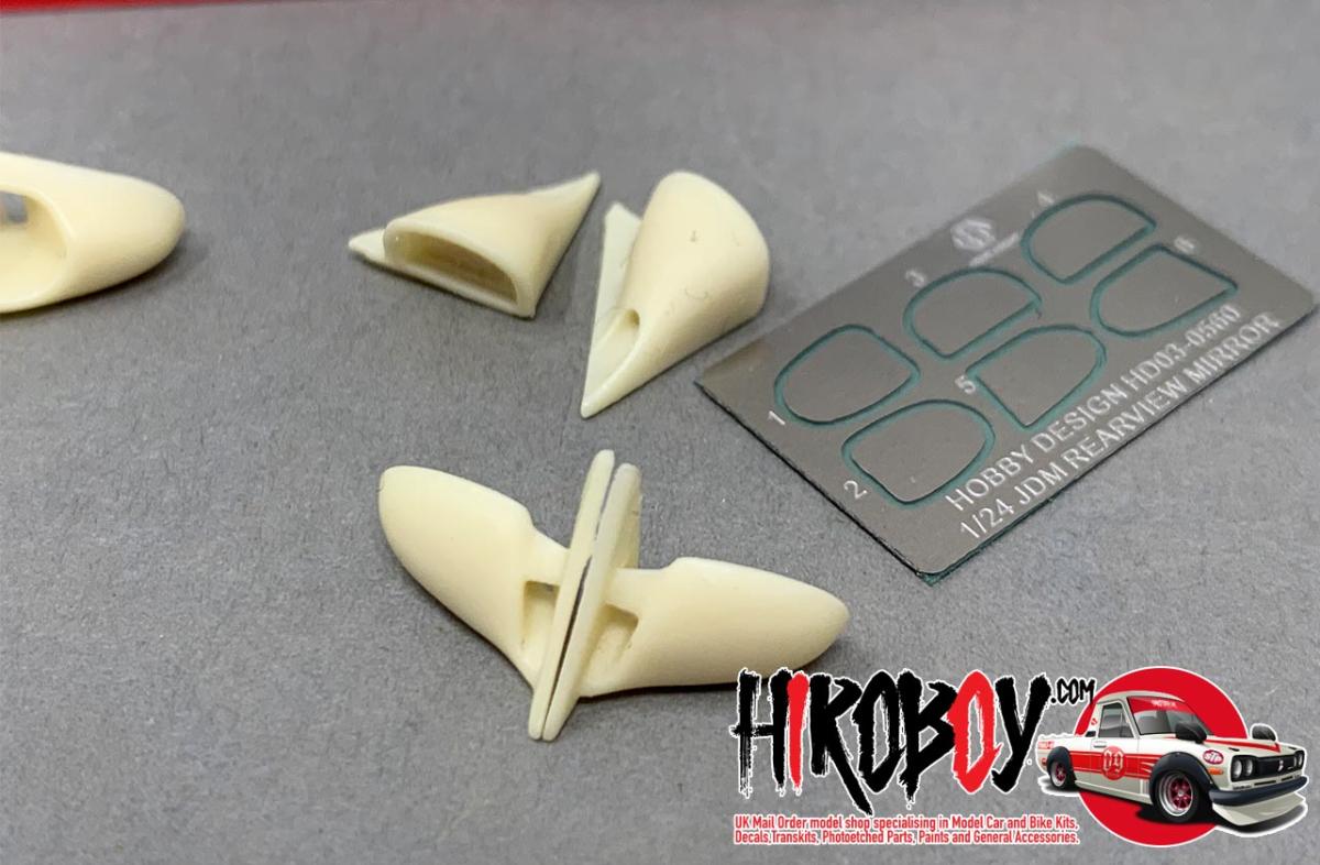 1:24 JDM Mirrors (3 Designs + PE) | HD03-0560 | Hobby Design
