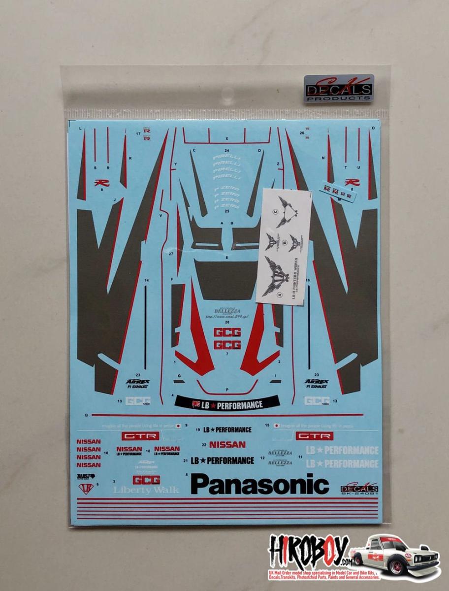 1:24 LB-WORKS Nissan GT-R R35 type 2 GT3 Style Decals for Aoshima | SK ...