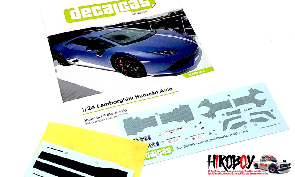 1:24 Lamborghini Huracan Avio (LP 610-4) Decals | DCL-DEC015 | Decalcas