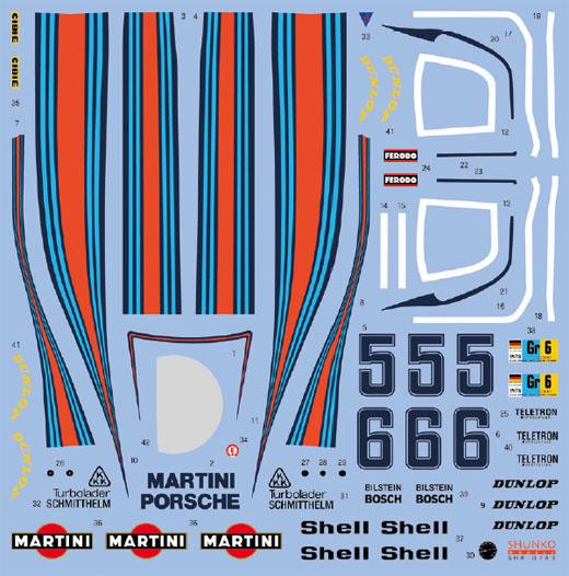 1:24 Martini Porsche 936 Turbo 1978 Le Mans Decals for Tamiya | SHK ...