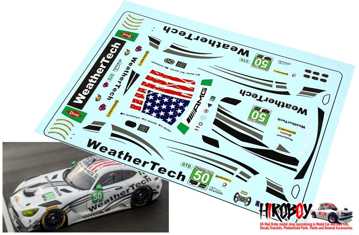 1:24 Mercedes AMG GT3 Riley Motorsports / WeatherTech #50 Decals | SF ...