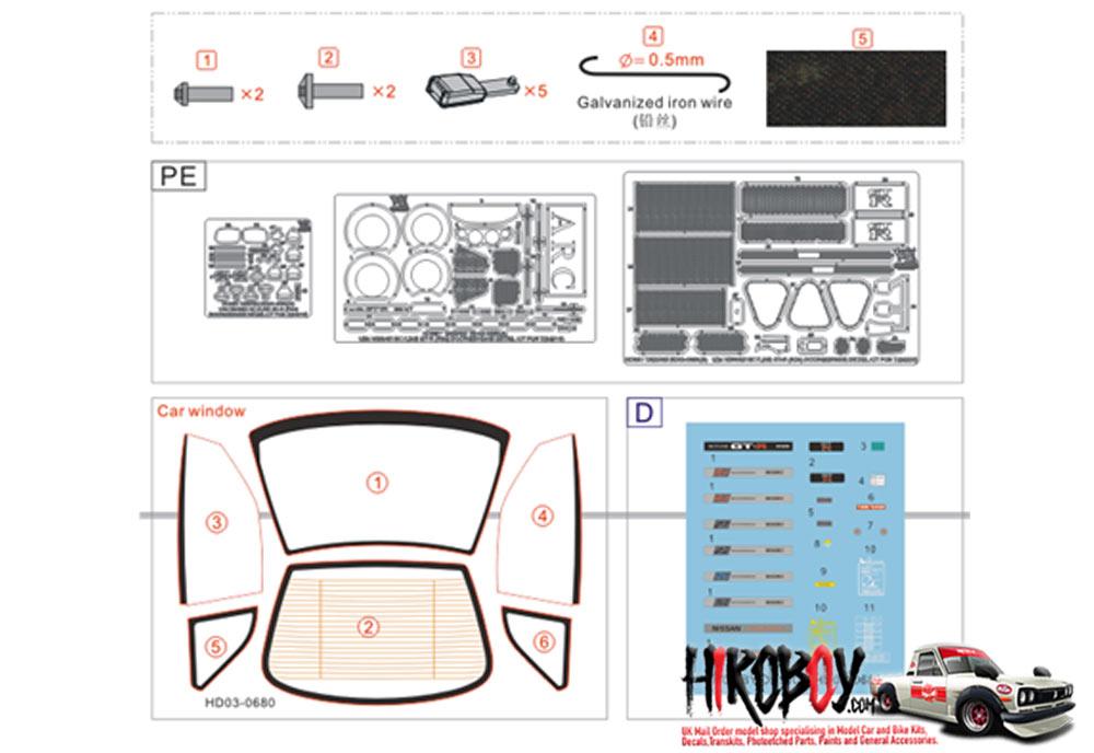 1:24 Nissan R34 Opening Doors & Engine Detail Set - Tamiya 24210 | HD03 ...