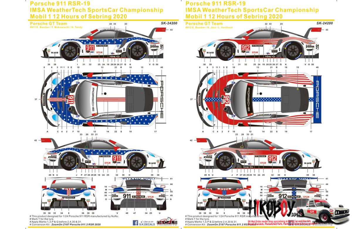 1:24 Porsche 911 RSR-19 IMSA WeatherTech SportsCar Championship Mobil 1 ...