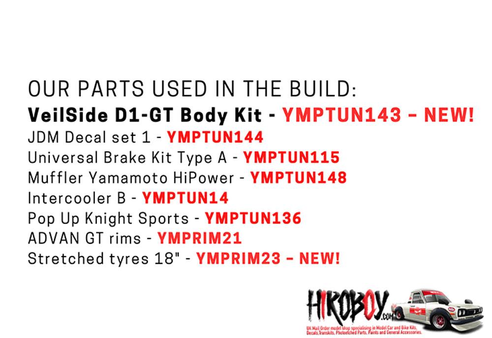 1:24 VeilSide D1-GT Body Kit for Mazda RX-7 FD3S (Tamiya 24116 ...