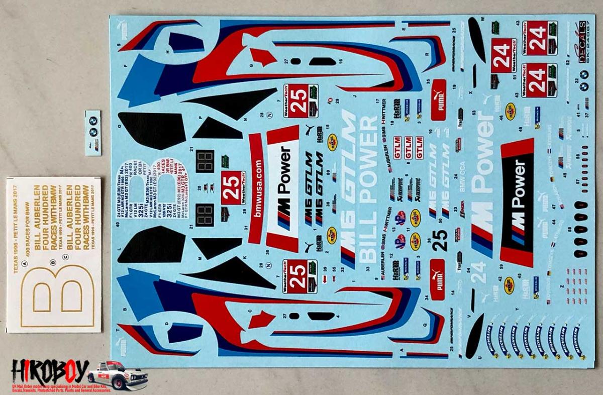 1:24 BMW M6 GTLM IMSA 17 Team RLL Decals (Platz) | SK-24087 | S.K. Decals