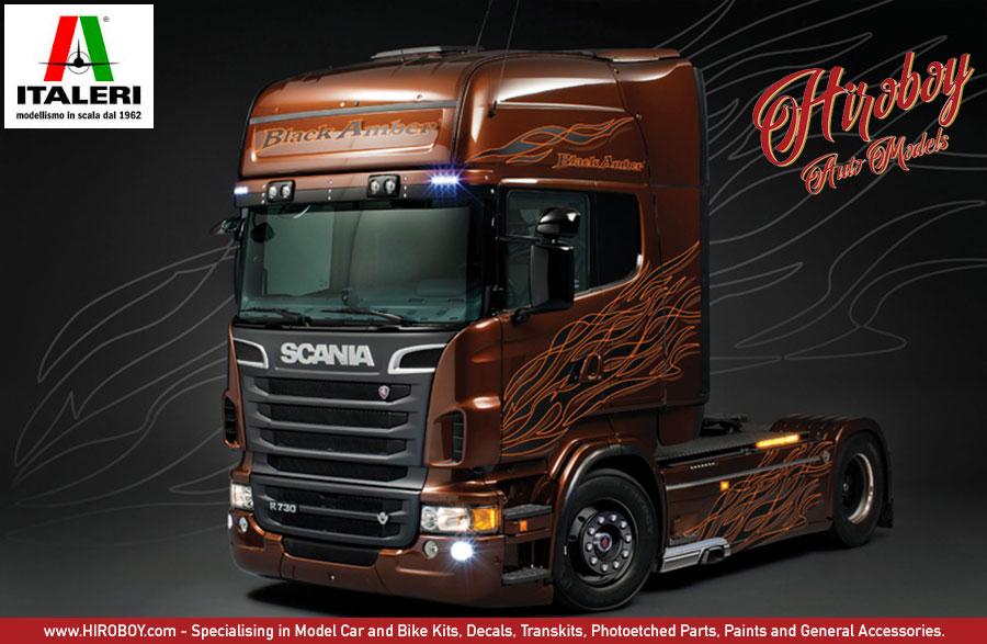 1:24 Scania R730 V8 "Black Amber" Italeri 3897 Model Kit | IT-3897 ...