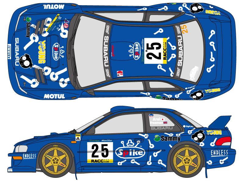 1:24 Subaru Impreza Arai Spike Decals (for Tamiya kit #24227) | SHK ...