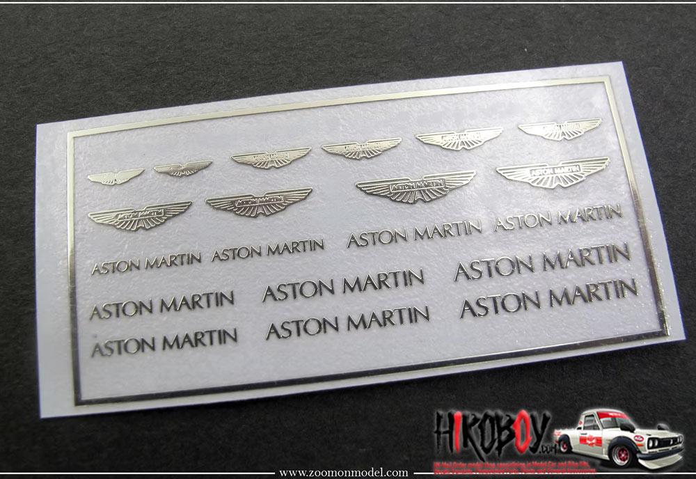1:24 Aston Martin Logo Metal Decals | ZD221 | ZoomOn