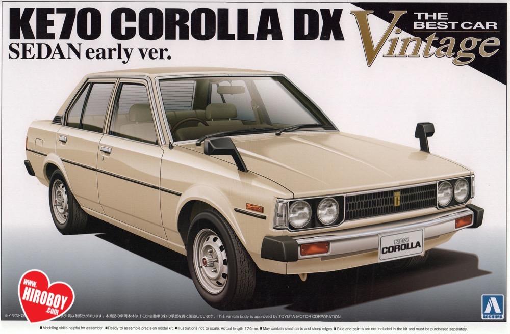 1:24 Toyota Corolla DX KE70 Sedan Early Version Model Kit | AOS-009840 ...